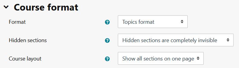 Moodle: Topics format – Digital Education Support
